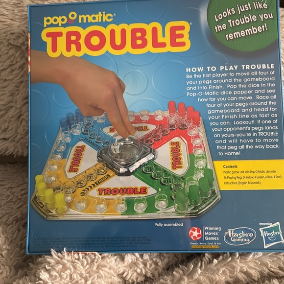 Hasbro | Toys | Hasbro Trouble Game In Yellow And Red With Popomatic ...